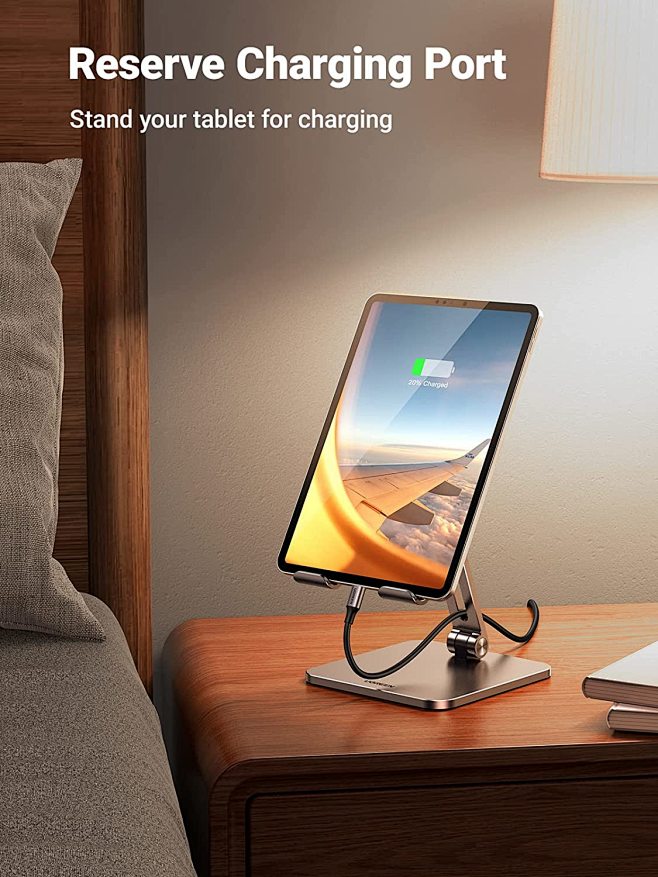 Amazon.com: UGREEN Tablet Stand Holder for Desk Adjustable Aluminum ...