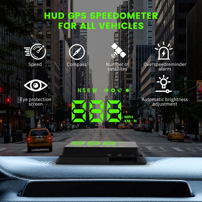 Amazon.com: Heads up Display for Cars,MPH Speedometer,Car Speedometer ...