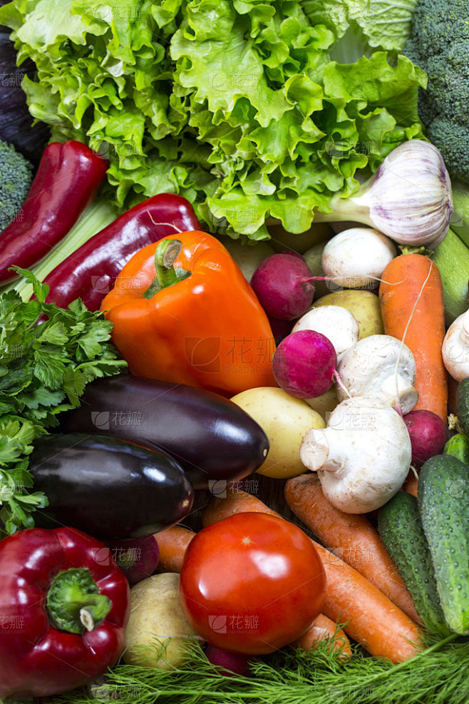 新鲜蔬菜的背景