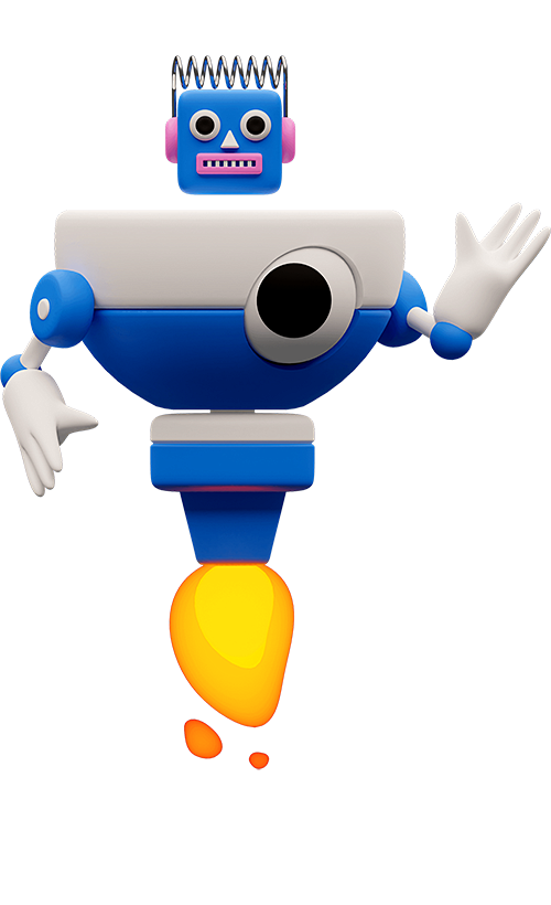 3D卡通机器人插画 PNG免抠图