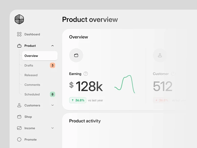 Sidebar Navigation for Core 2.0 – Dashboard Builder clean dashboard minimal navigation sidebar ...