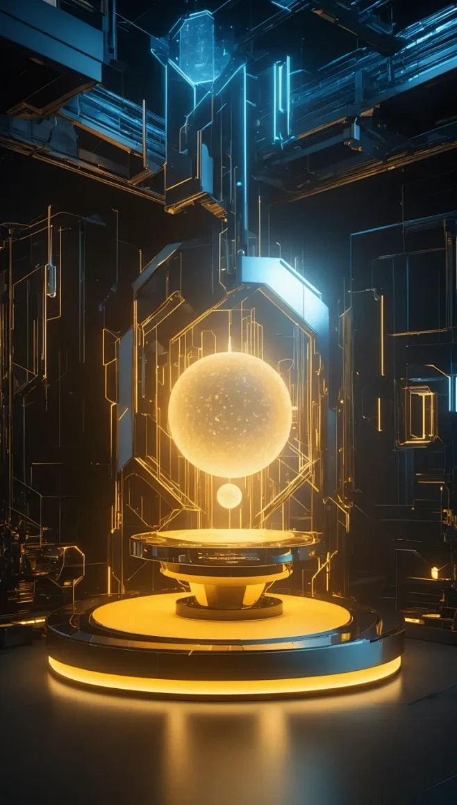 （一念）3D科技电商场景海报（展台）-LoRA-一念-LiblibAI-花瓣网