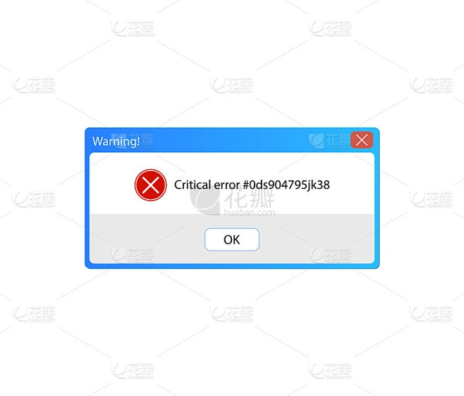 Vector Error Message, Warning Pop-up Window, Vinta素材-花瓣网
