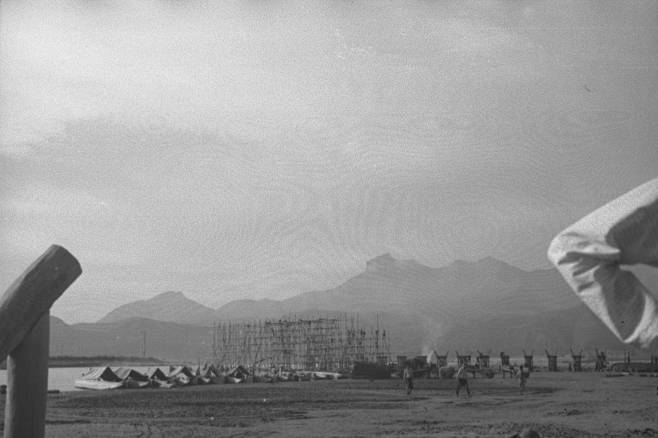 photo623-(Between 1932 and 1933) Structure on river near city of Jehol ...