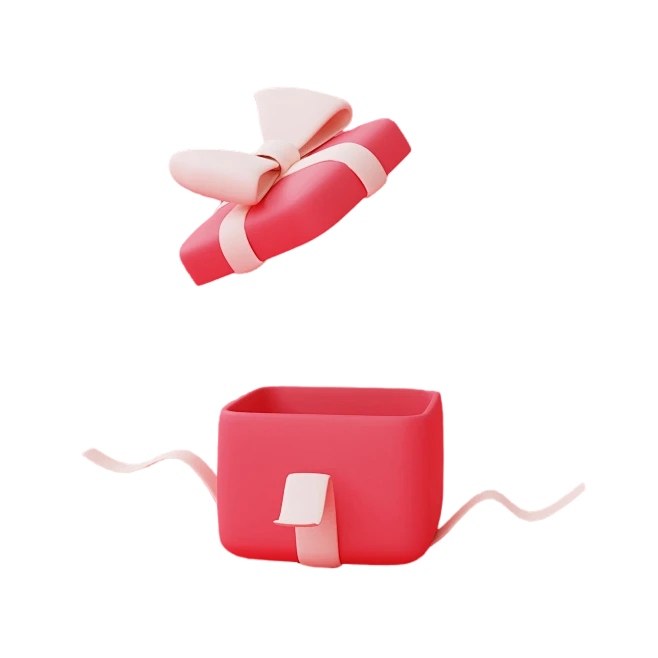 3d-render-open-pink-gift-box-with-ribbons-isolated-pastel-background ...