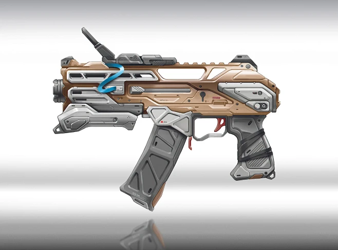 SMG; Gun; Weapon concept art; Sketch-Dmitry Belozorov [BZD]-SurfCG-花瓣网