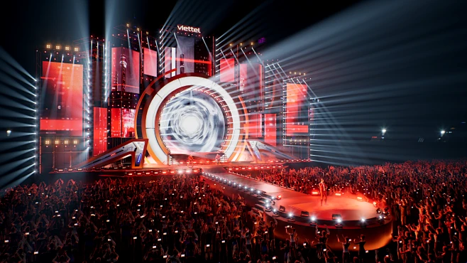 STAGE DESIGN set design viettel YFEST-花瓣网