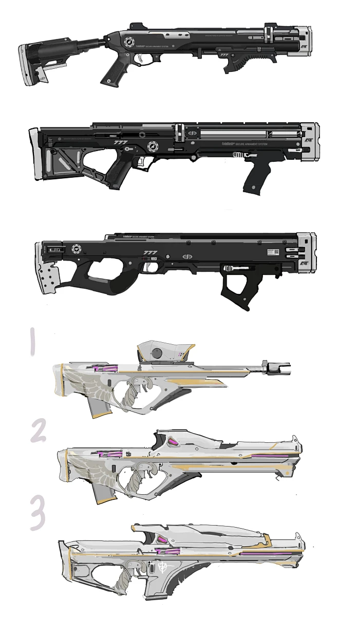 Weapon initial works from Nikke-花瓣网