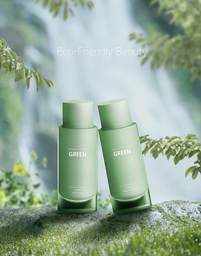 Eco Friendly Beauty Psd Poster 14款环保自然生态植物草本化妆品美妆护肤品海报设计ps素材源文件 Uigui