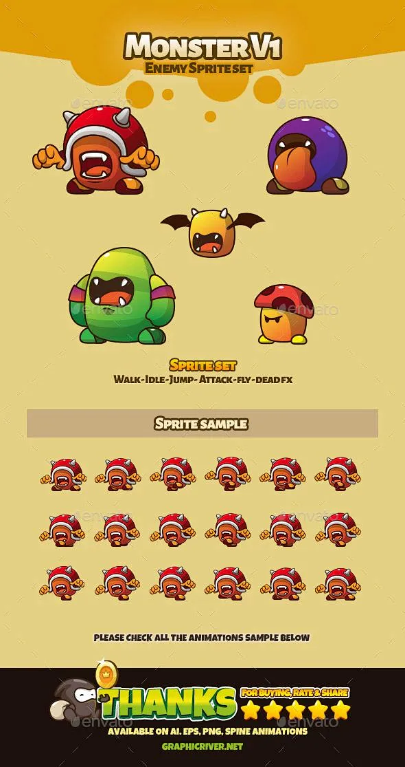 Monster V1-花瓣网