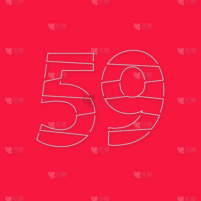 59号，线性描边字体。现代时尚，创意风格设计。用于标识、品牌标签、设计元素、企业标识、应用等。İ溶胶