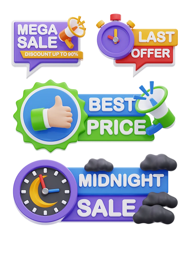 【Ai宇宙吧】Blender三维模型源文件电商促销立体图标icon-：-花瓣网