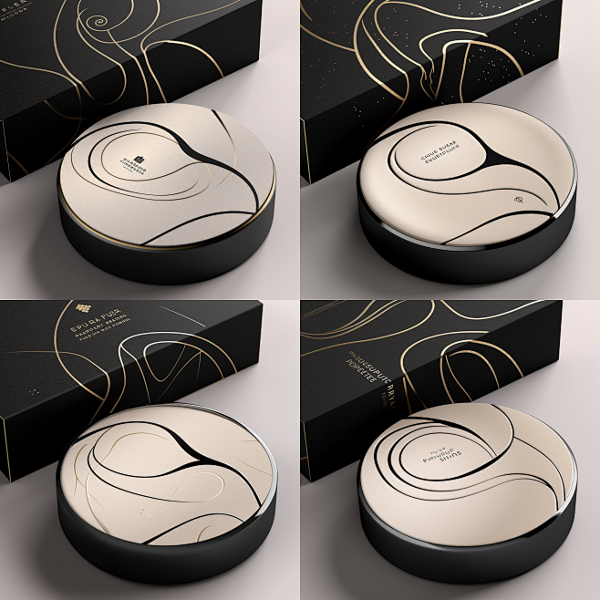 KIKI_Unique_Face_powder_modern_box_design_with_curves_on_surfac ...