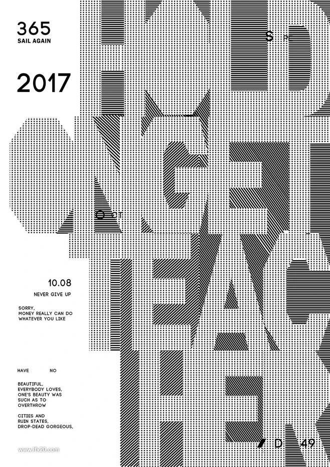 时尚潮流渐变欧美字母几何建筑人物花纹海报-花瓣网