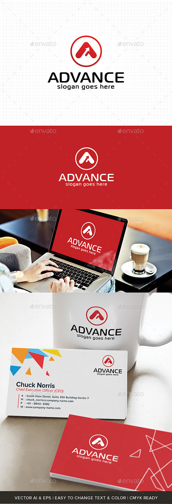 一封信标志|进步——字母标志模板A Letter Logo | Advance - Letters Logo Templates会计,进步 ...