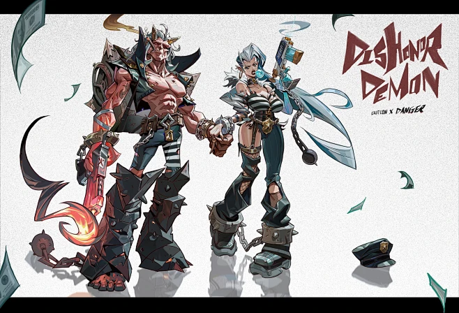 ArtStation - Dishonor Demon / Fire & Ice, Shawn Lin-花瓣网