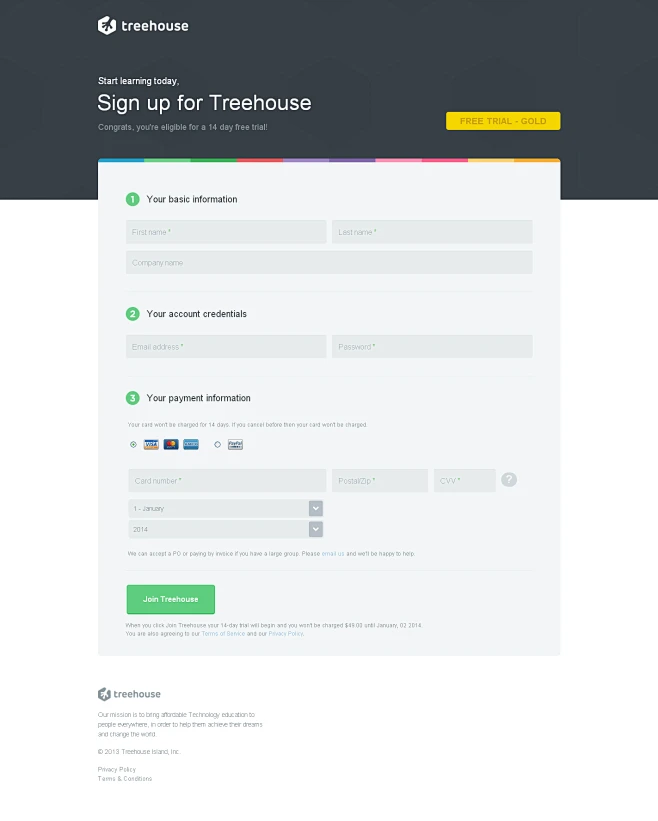 Sign up for Treehouse-花瓣网