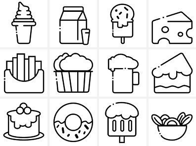 ICON临摹_断点美食图标ICON-花瓣网