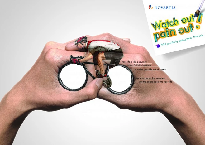 诺华 | Novartis | Heartbeat Creative Lab | Watch out, pain out - Bicycle ...