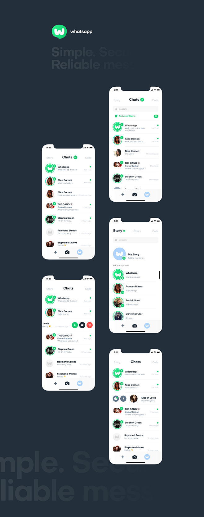 Whatsapp Redesign : Whatsapp UI/UX and Branding Redesign Project