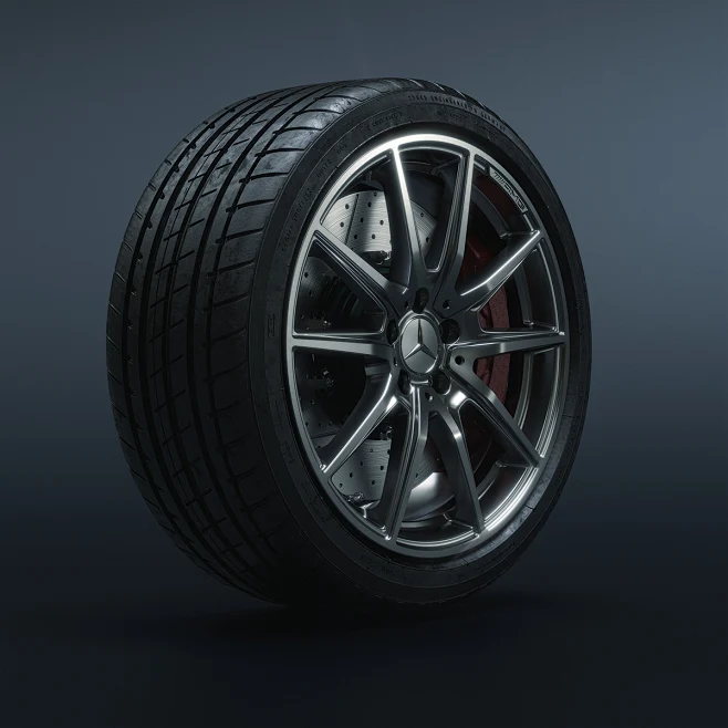 Autodesk Automotiv chaosgroup lighting Maya rim shading Tire vray wheel-花瓣网
