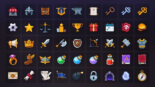 在二维资源创建的GUI PRO Kit - Fantasy RPG - 虚幻引擎商城