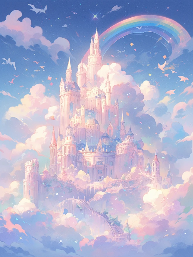 hooke123_Cute_angel_castle_background_surrounded_by_clouds_bubb ...