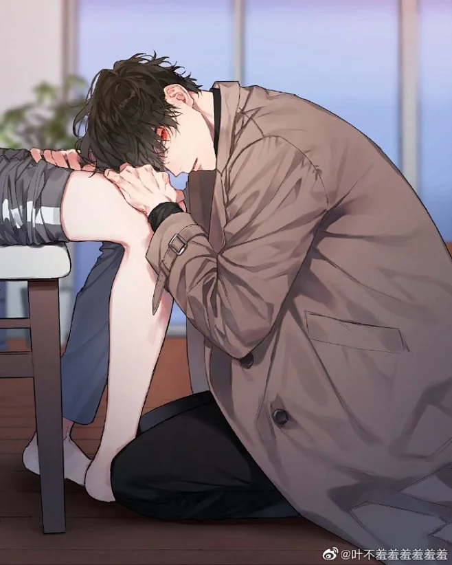 #授权转载# 这个颜值和这个眼神awsl twi：mamesang11(授权见评/禁二次上传) 图片_二次元插画/色彩图片素材-花瓣网