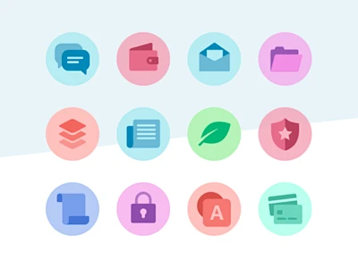 Multi-tone icons-花瓣网