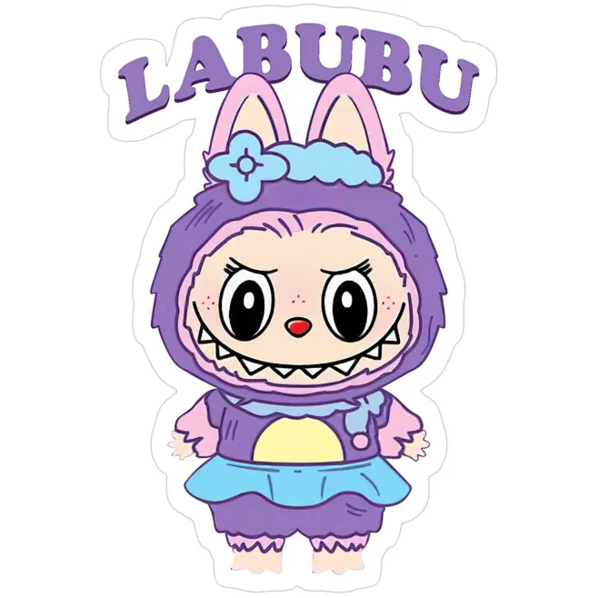 Labubu Cute Cartoon 3 By Popmart Sticker-花瓣网