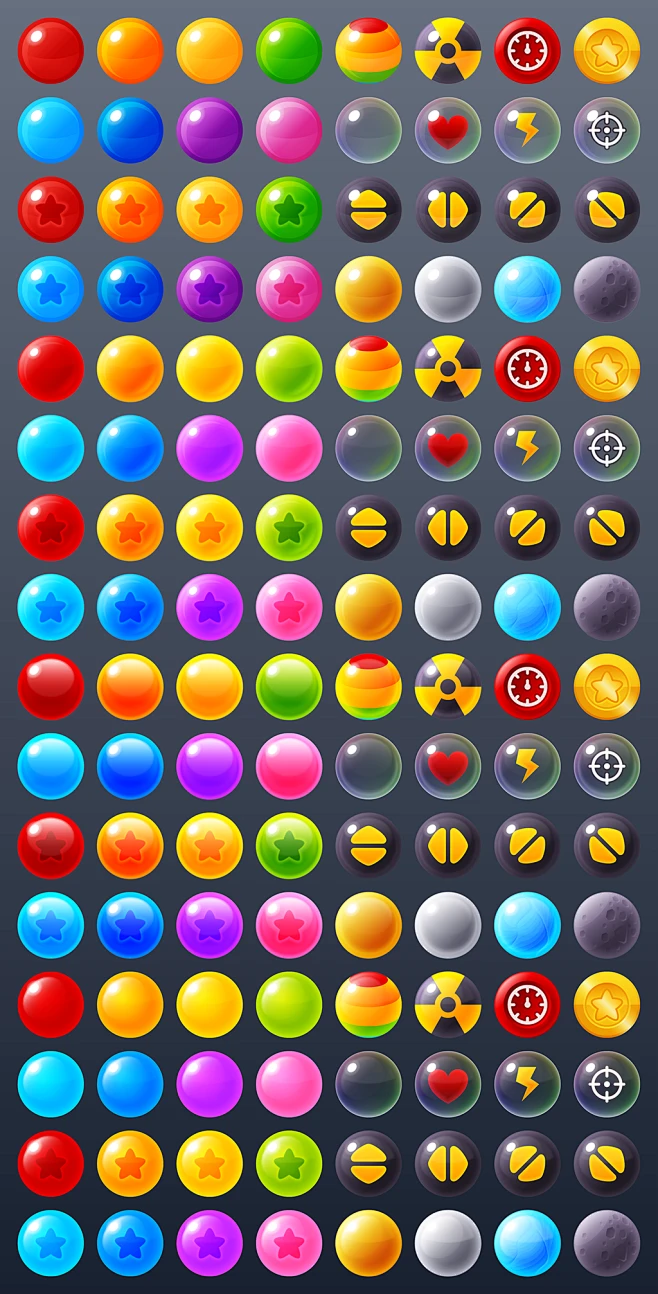 Bubble Shooter Game Assets - Bubbles - Showcase 07 : Bubble Shooter ...