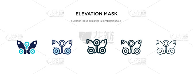 elevation mask icon in different style two