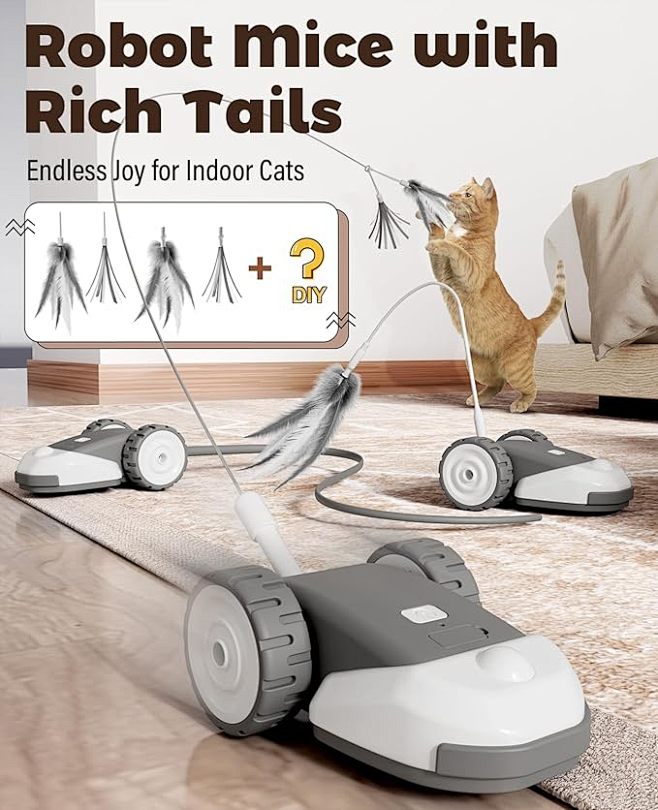 Amazon.com : CYROS 3-in-1 Interactive Cat Toy - 2-Speed Automatic ...