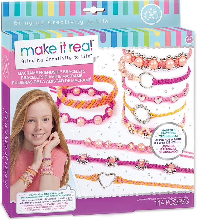 Amazon.com: Make It Real - Macrame Friendship Bracelet Making Kit for ...