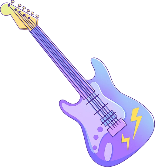 大学生社团插画-吉他-花瓣网