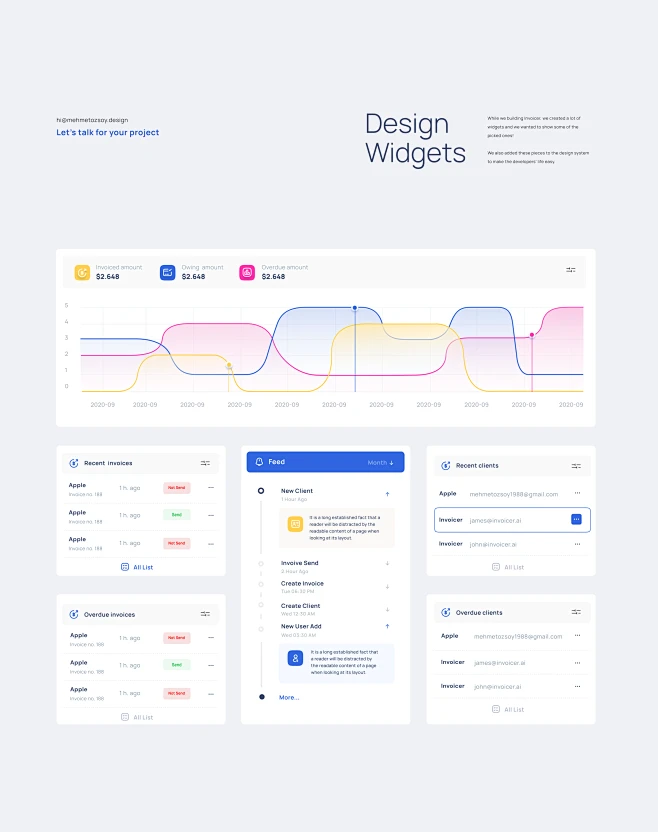 Case Study dashboard dashboard design design system invoice landing ...