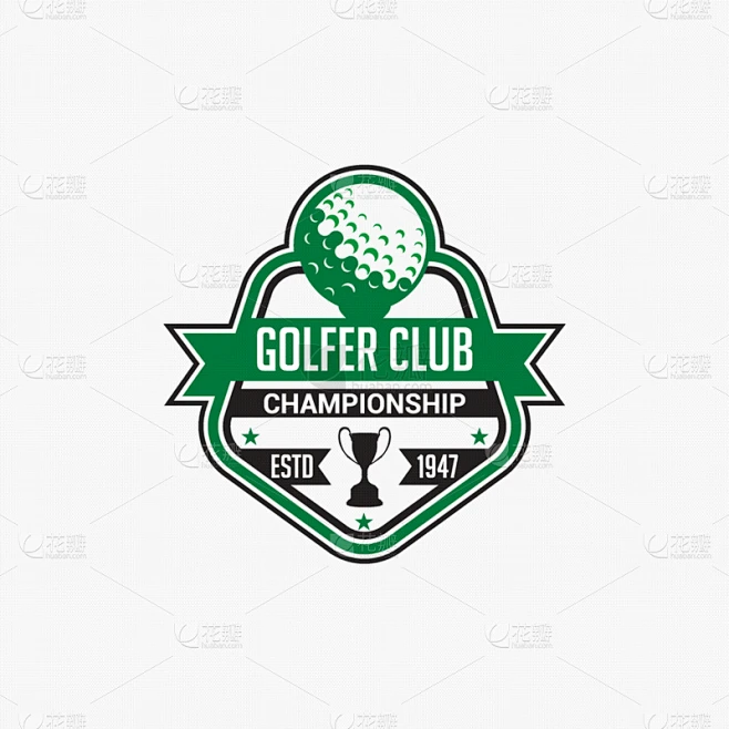 golf club badge logo-7素材-花瓣网