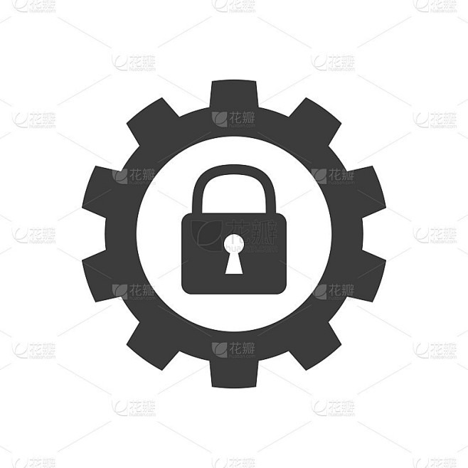 Privacy settings icon. Settings icon with padlock