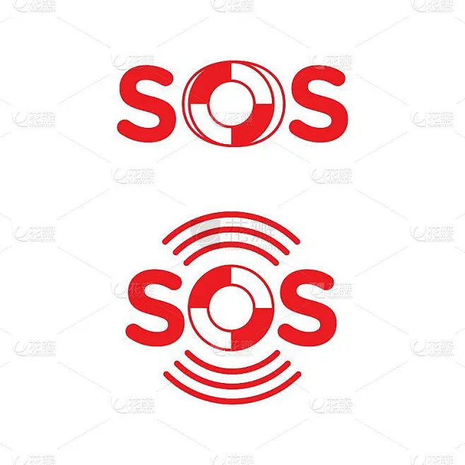 SOS矢量图标设计插图素材-花瓣网