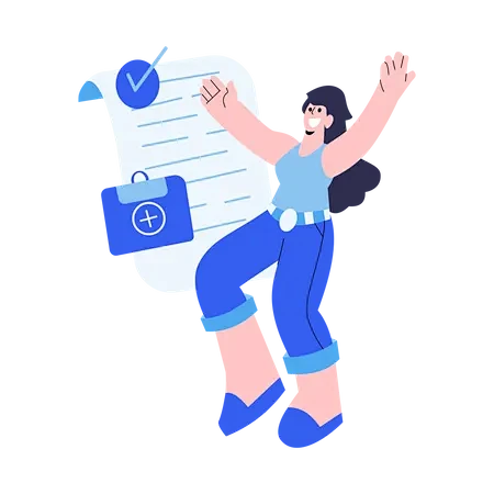 Health insurance papers Illustration-花瓣网