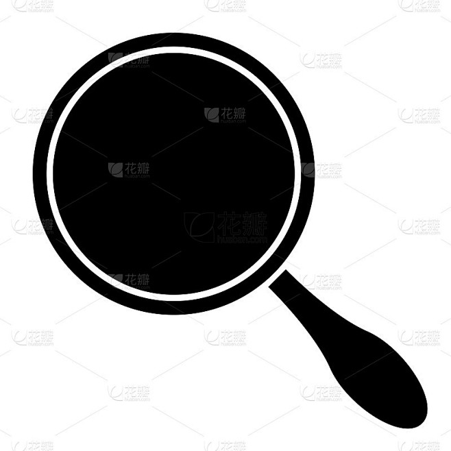 Magnifying glass icon on a white background