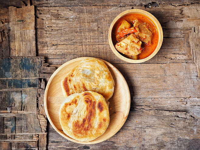 印度烤饼配咖喱