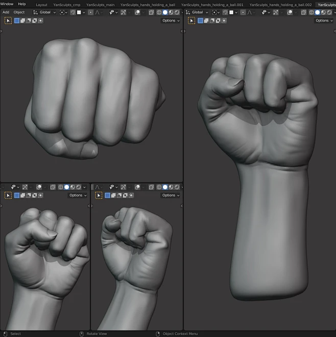 How to Sculpt Hands in Blender -花瓣网