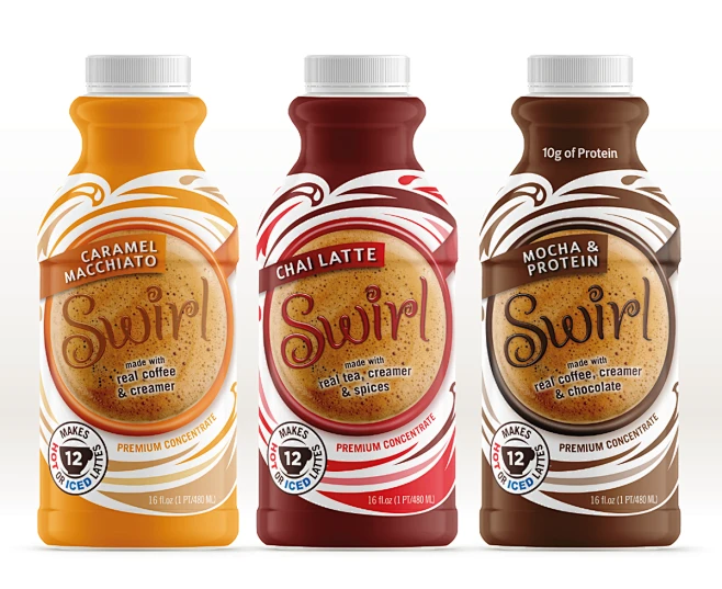 Swirl - Latte Mix Concentrate : Latte Mix Concentrate Packaging Design-花瓣网