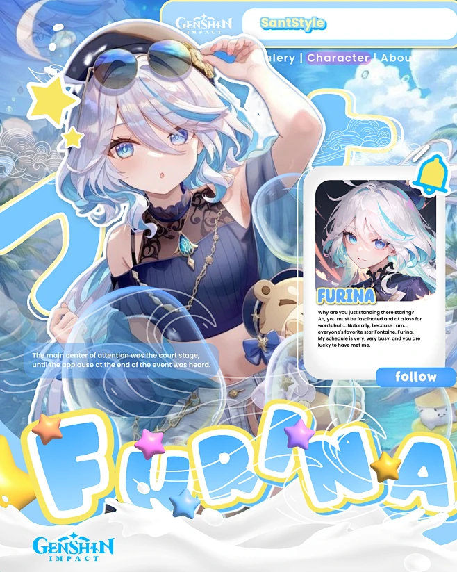 其中包括图片：Gfx Furina Genshin Impact-花瓣网