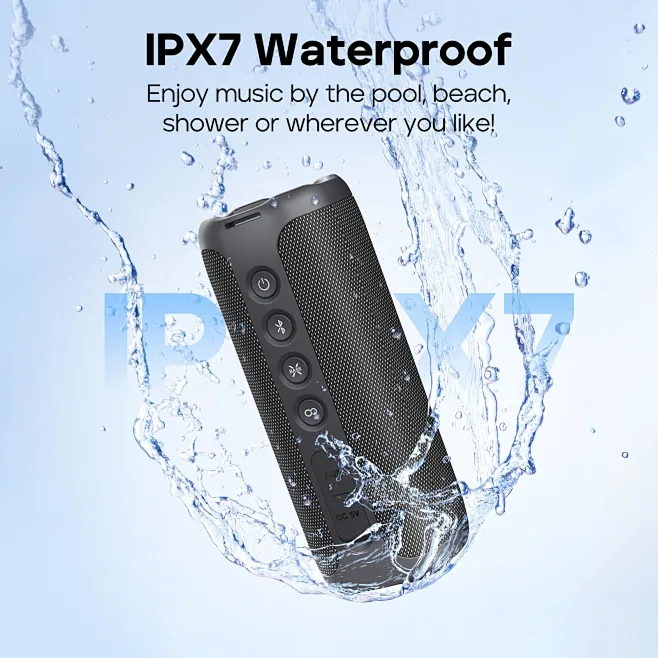 【IP防水防雨】【文字信息设计】Amazon.com: Tribit StormBox 2 Bluetooth Speaker with ...