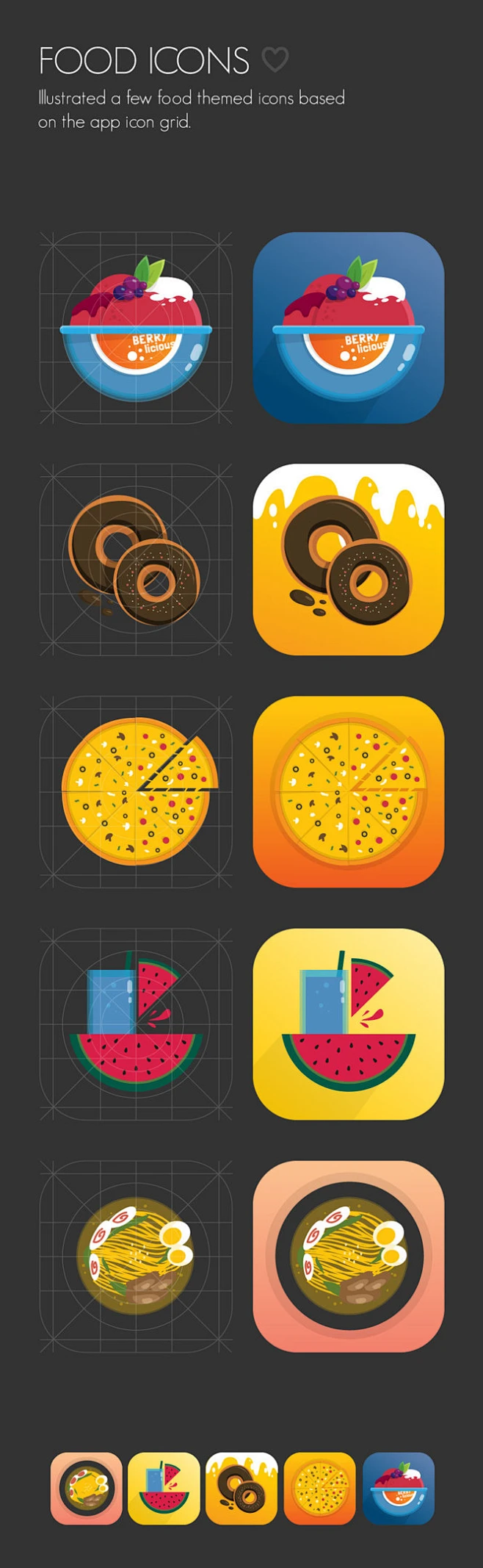 Food App Icons on Behance-花瓣网