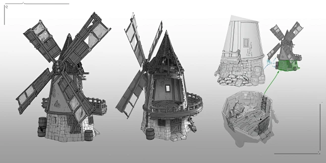 Architecture props for Loot Studios-花瓣网