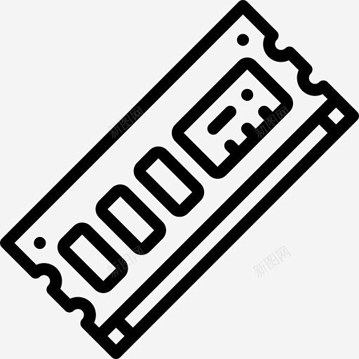 Ram内存pc组件2线性图标 平面电商 创意素材