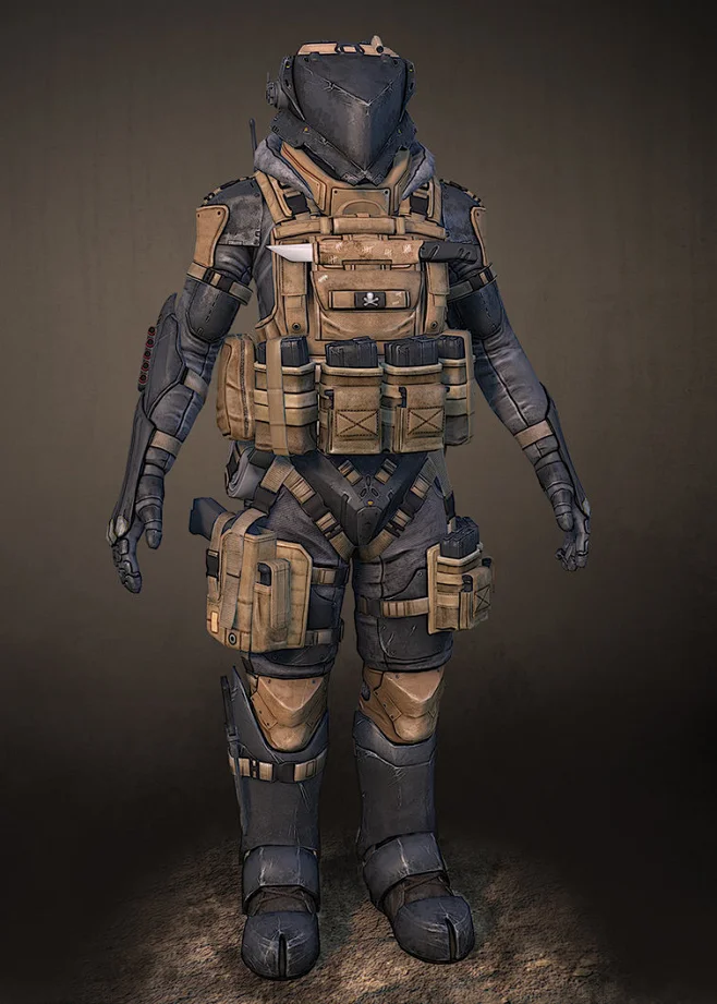 Mech Soldier Character by ~Sketchdaz on deviantART-花瓣网